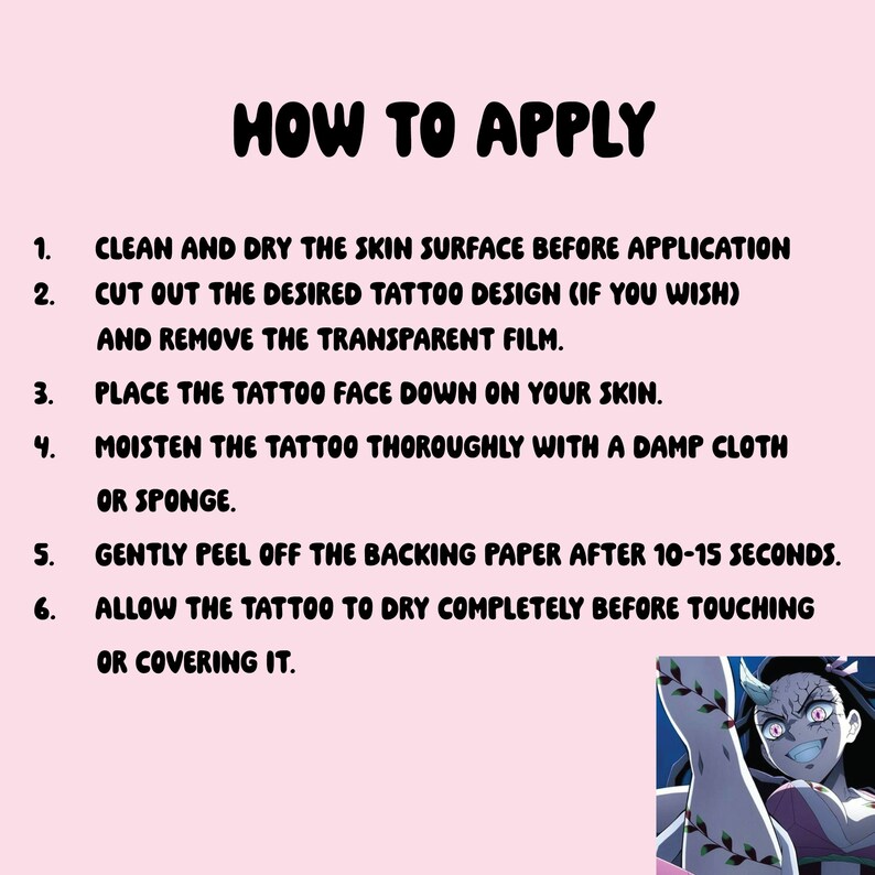 Nezuko Demon Form Cosplay Vines Temporary Tattoos Nezuko Kamado Demon ...