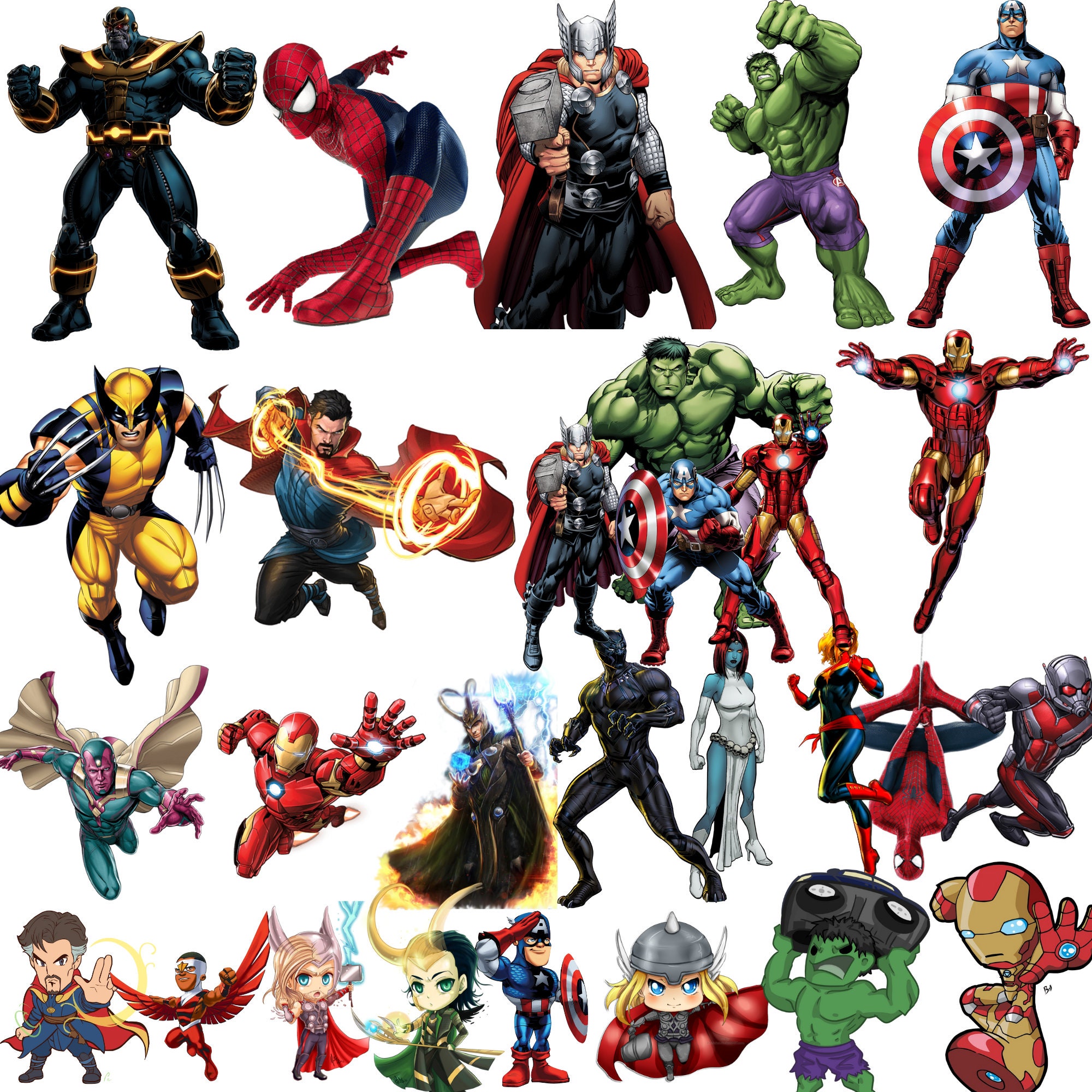 Marvel Superhero PNG File marvel Comics PNG Bundle Avengers PNG Clipart ...