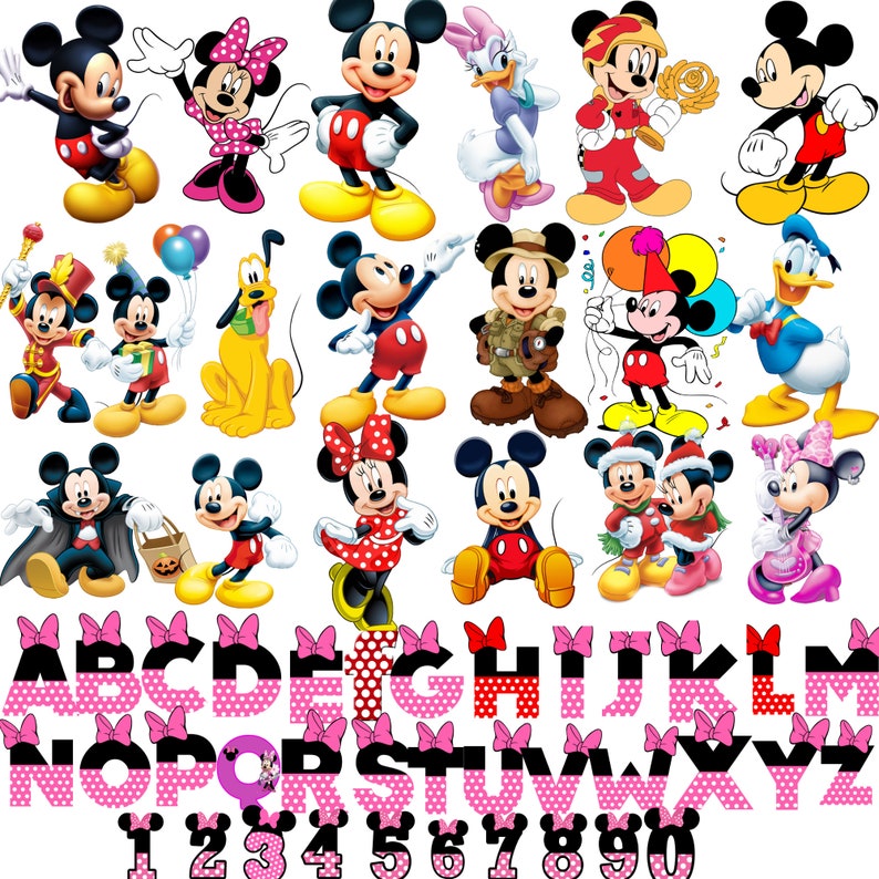 Mickey Mouse Png - Minnie Clipart - Mickey Mouse Bundle - Minnie ...