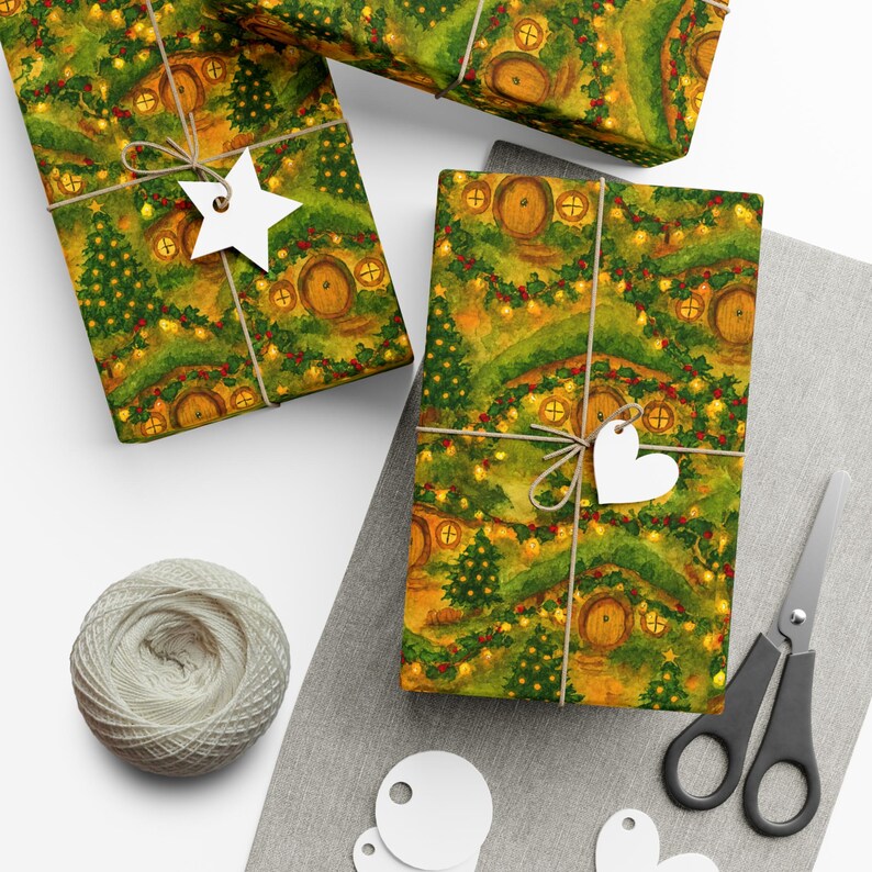 Shire, Lord of the Rings, Christmas Wrapping, Tolkien Middle Earth ...