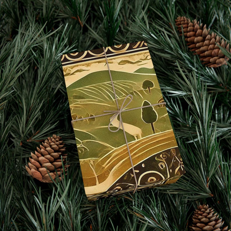 The Shire Middle Earth Fantasy-themed Gift Wrap, Hobbit Hole Inspired ...