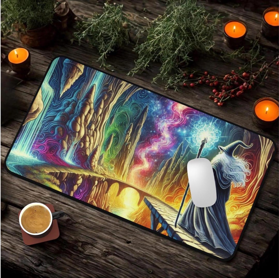 Buy Gandalf-inspired Wizard Desk Mat | LOTR Gaming Mouse Pad Online in ...