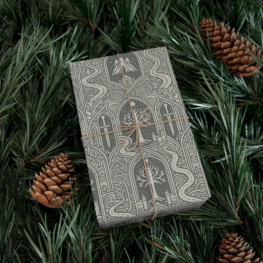Gondor Middle Earth Fantasy-themed Gift Wrap, Hobbit Hole Inspired ...