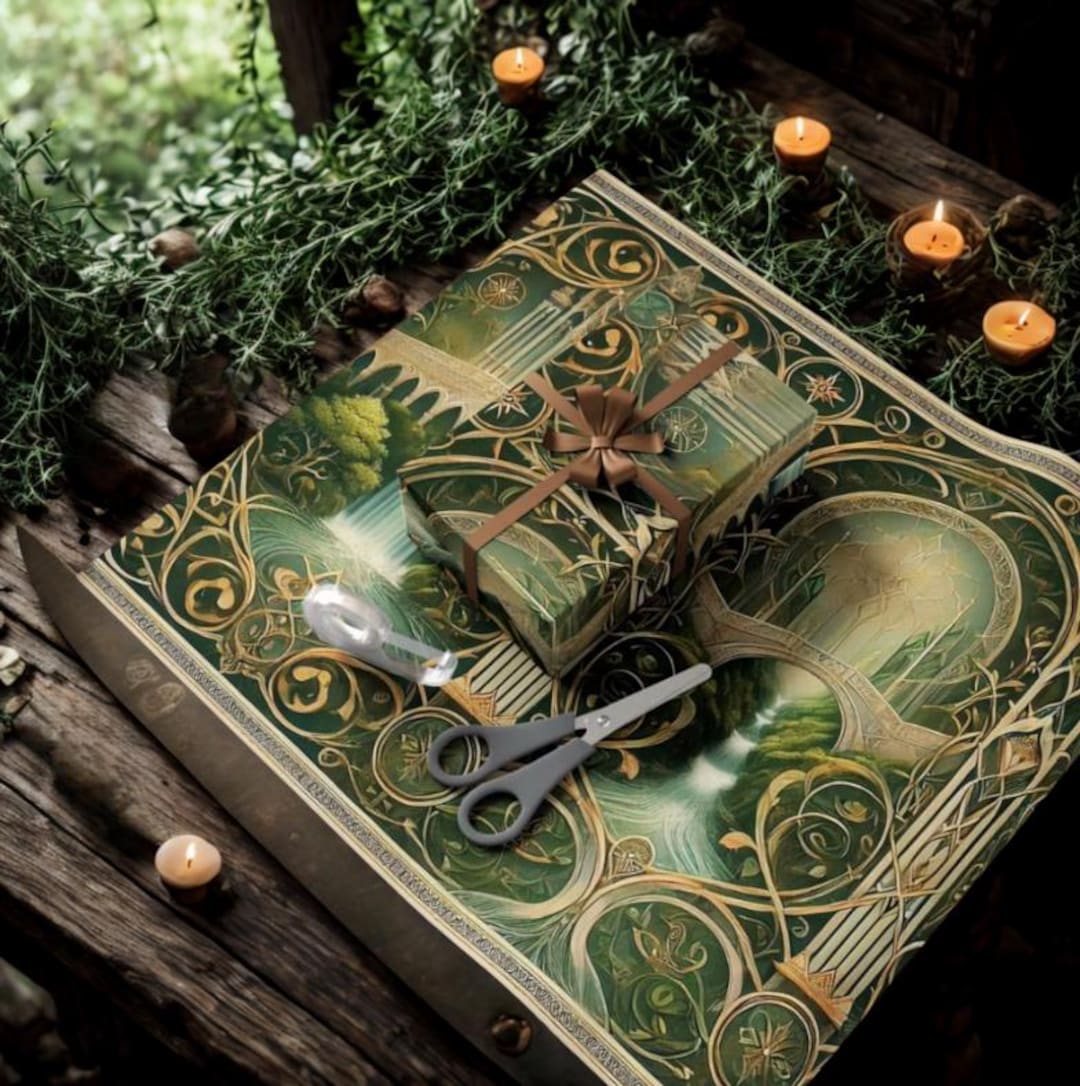 Wrapping Paper, Rivendell Lord of the Rings Middle Earth Elves Legolas ...