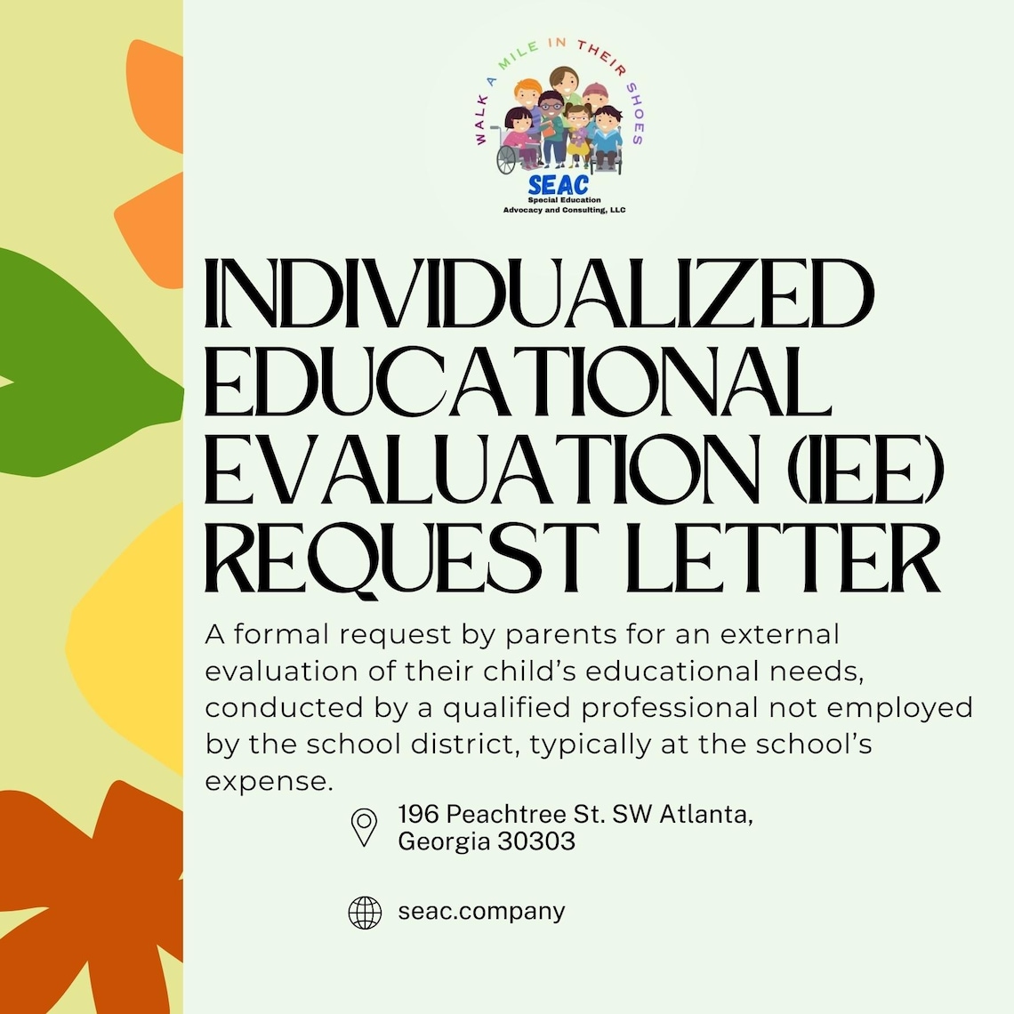IEE Request Letter, Independent Educational Evaluation, External School ...