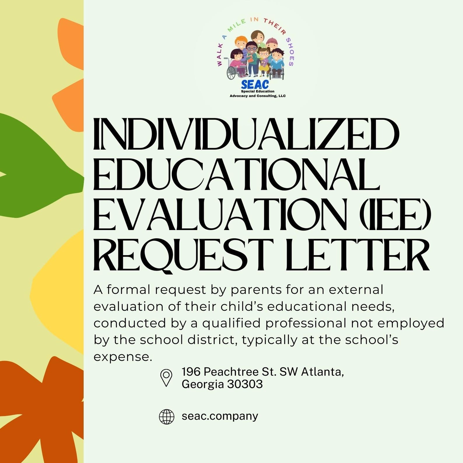 IEE Request Letter, Independent Educational Evaluation, External School ...