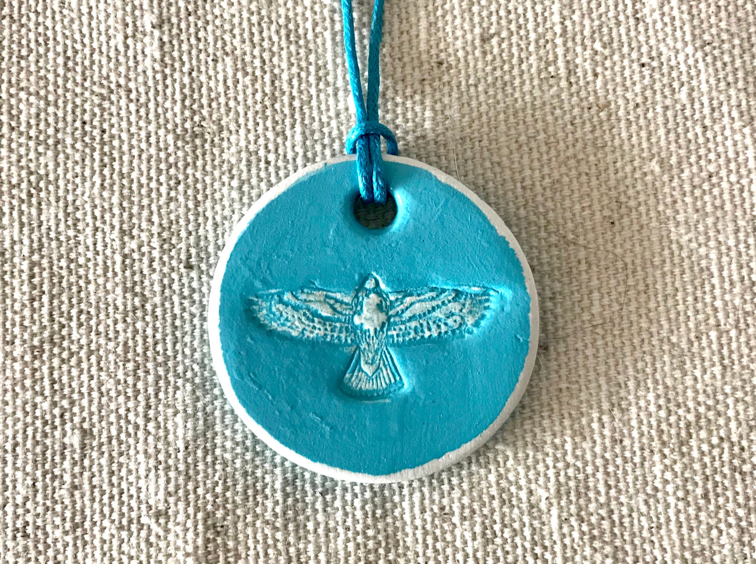 Soaring Hawk Pendant Necklace Unisex Jewelry Totem Animal | Etsy