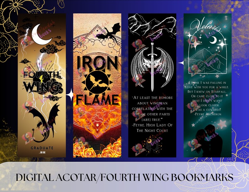 Acotar/the Empyrean Inspired Bookmarks - Etsy