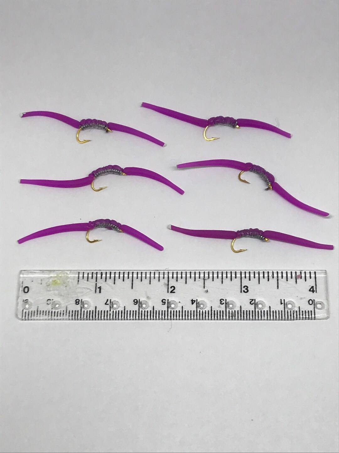 Six Purple Money Maker Wormy Worm Fly Size Small - Etsy