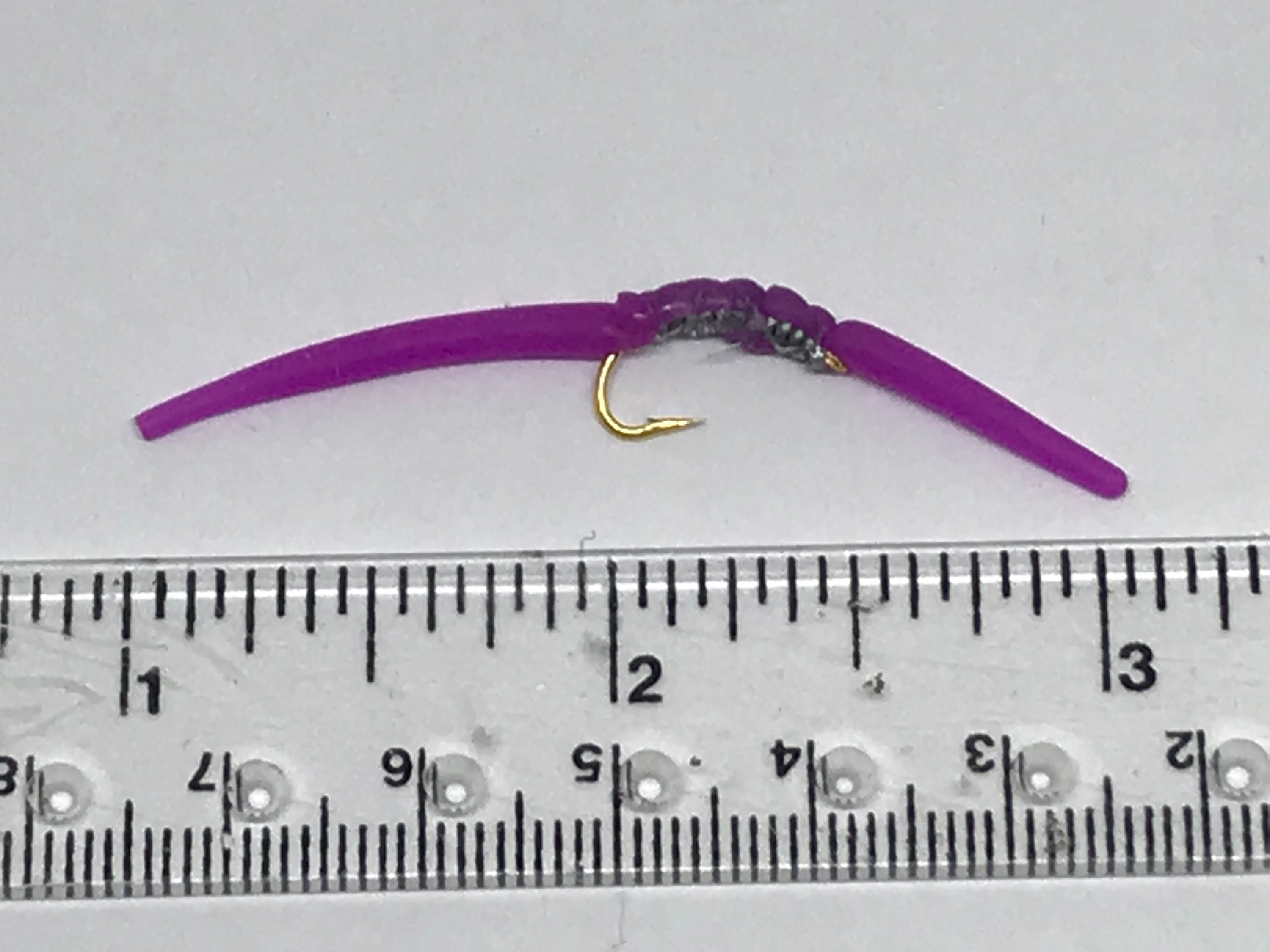 Six Purple Money Maker Wormy Worm Fly Size Small - Etsy