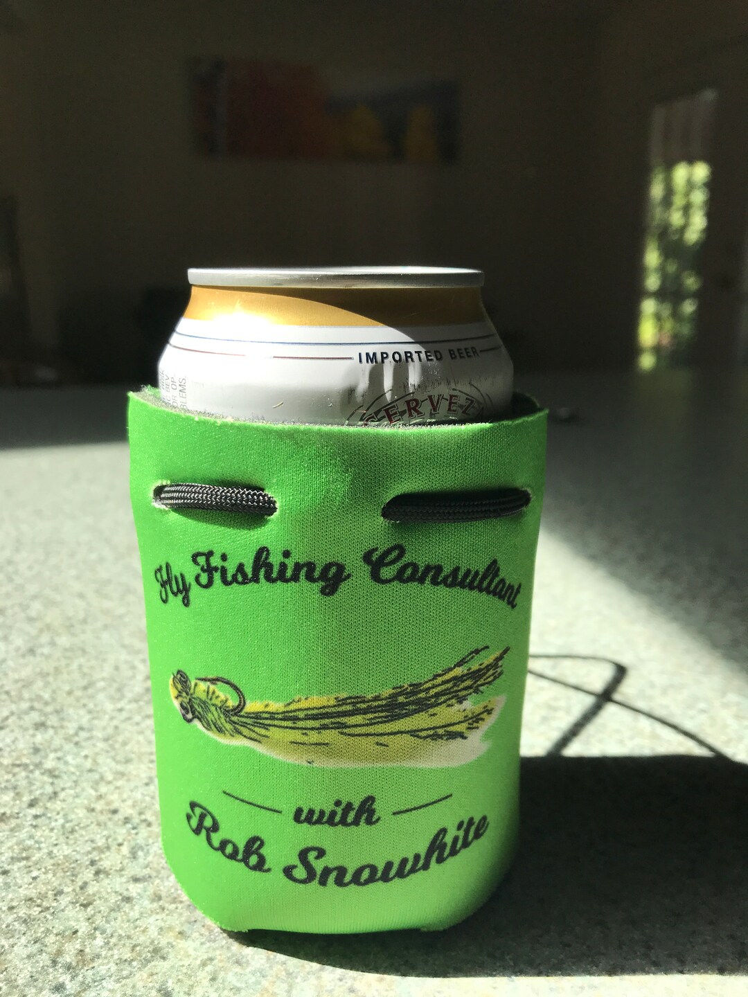 Fly Fishing Consultant Damselfly Logo Canyard | Beer Can Lanyard Aka ...