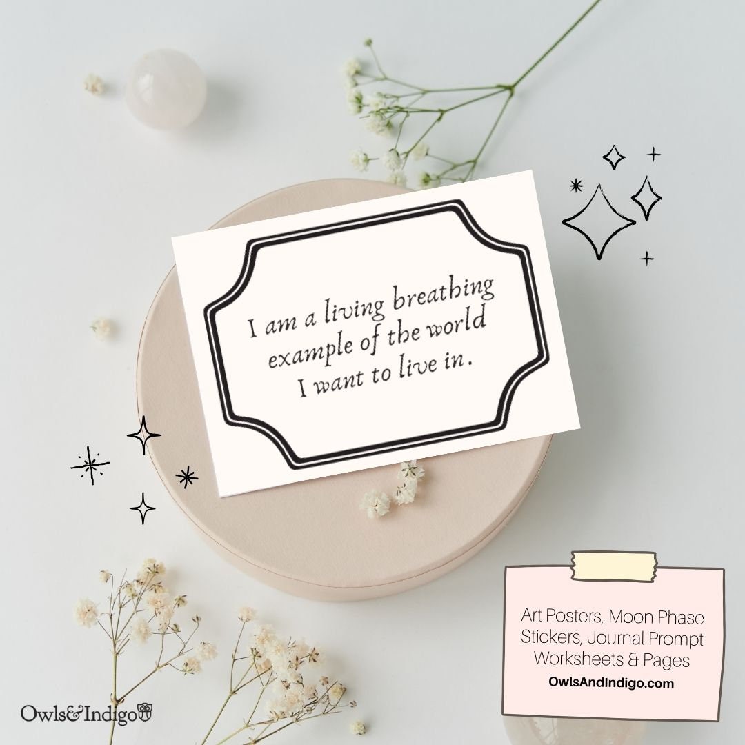 51 Positive Affirmation Cards, DIGITAL DOWNLOAD, Inspirational Quote ...