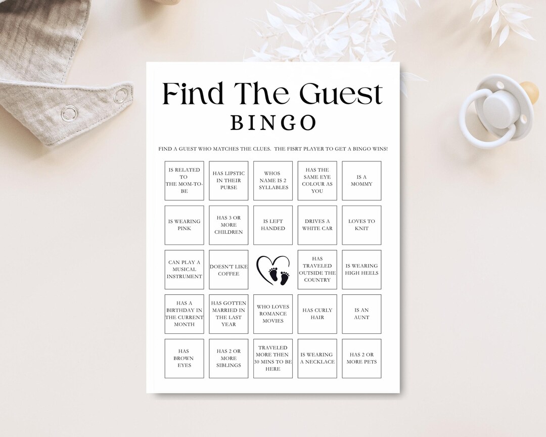 Baby Bingo Game, Baby Shower Bingo, Baby Bingo Printable, Baby Bingo ...