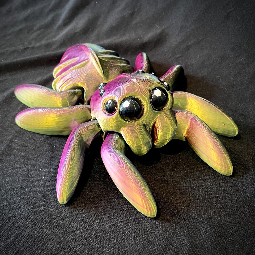 Friendly Spider Toy - Color-shifting - Articulated Movable Legs - Cute ...