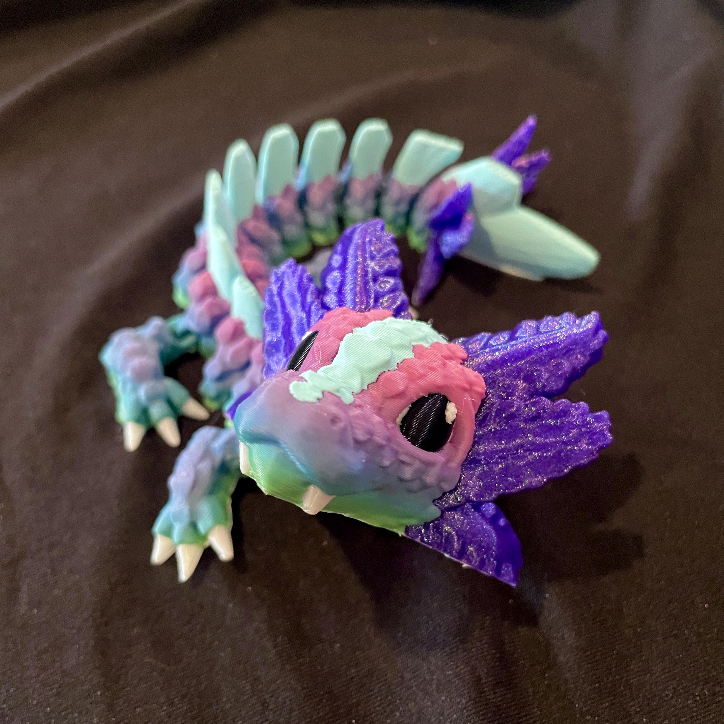 Crystal Axolotl Toy - Articulated Movable Legs - Fidget Toy - Green ...
