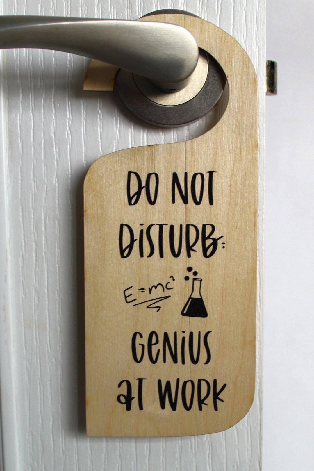 Do Not Disturb: GENIUS AT WORK - Door Hanger - Etsy