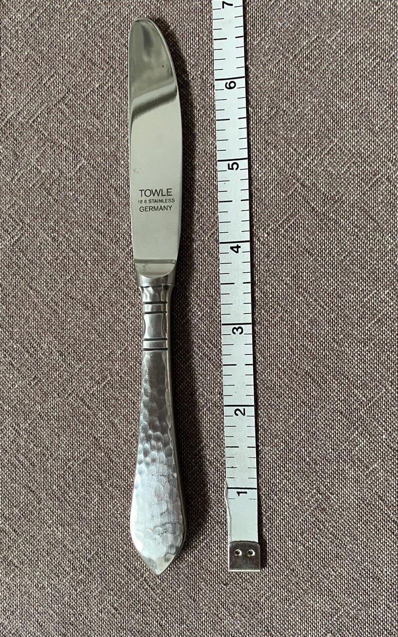 Vintage Towle Stainless Steel, Butter Knives - Hammered Antique Pattern ...