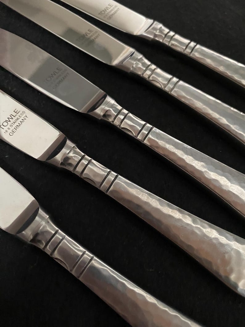 Vintage Towle Stainless Steel, Butter Knives - Hammered Antique Pattern ...