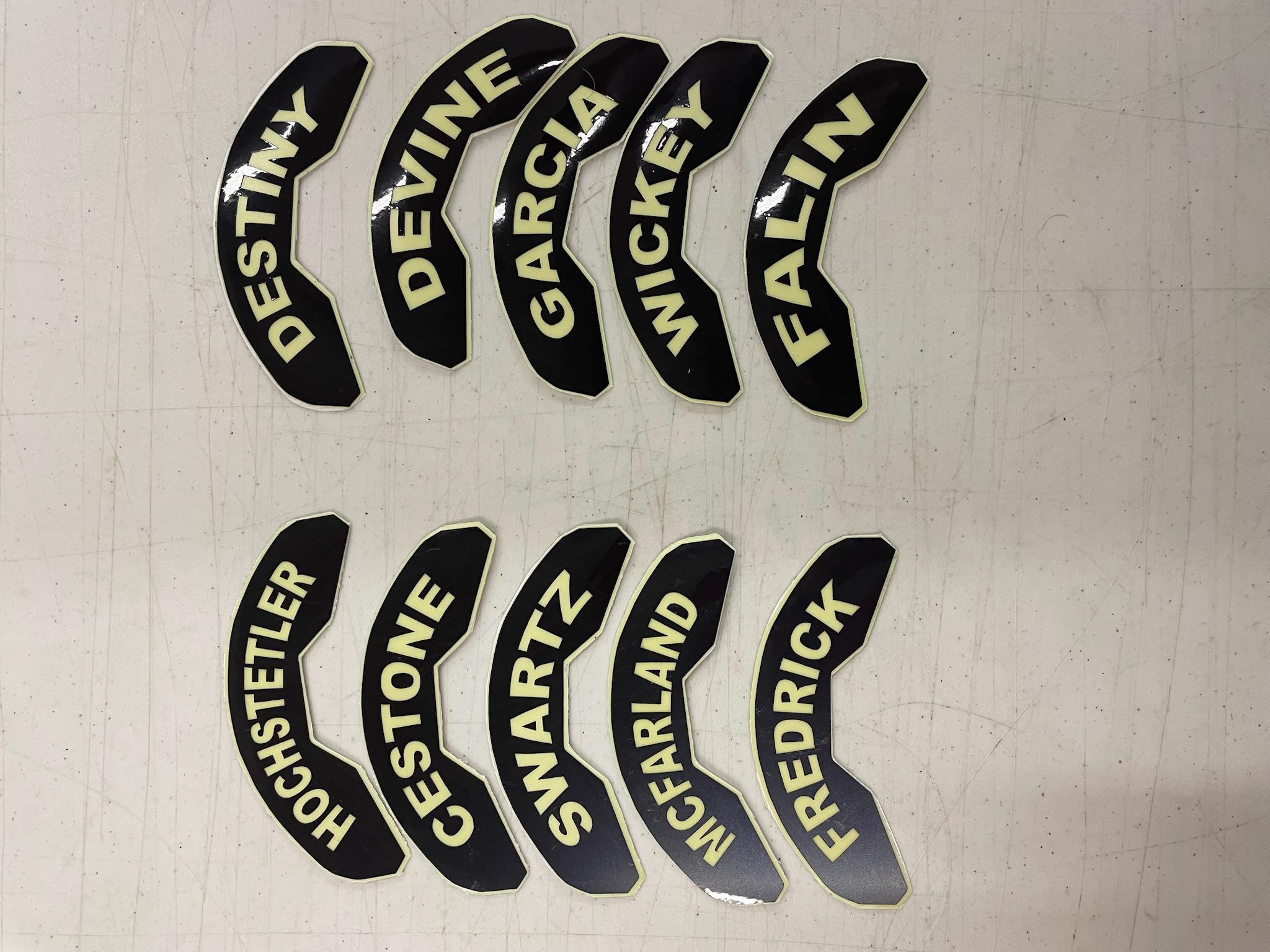 Firefighter MSA SCBA Facepiece Identification Nameplates, MSA Mask Name ...