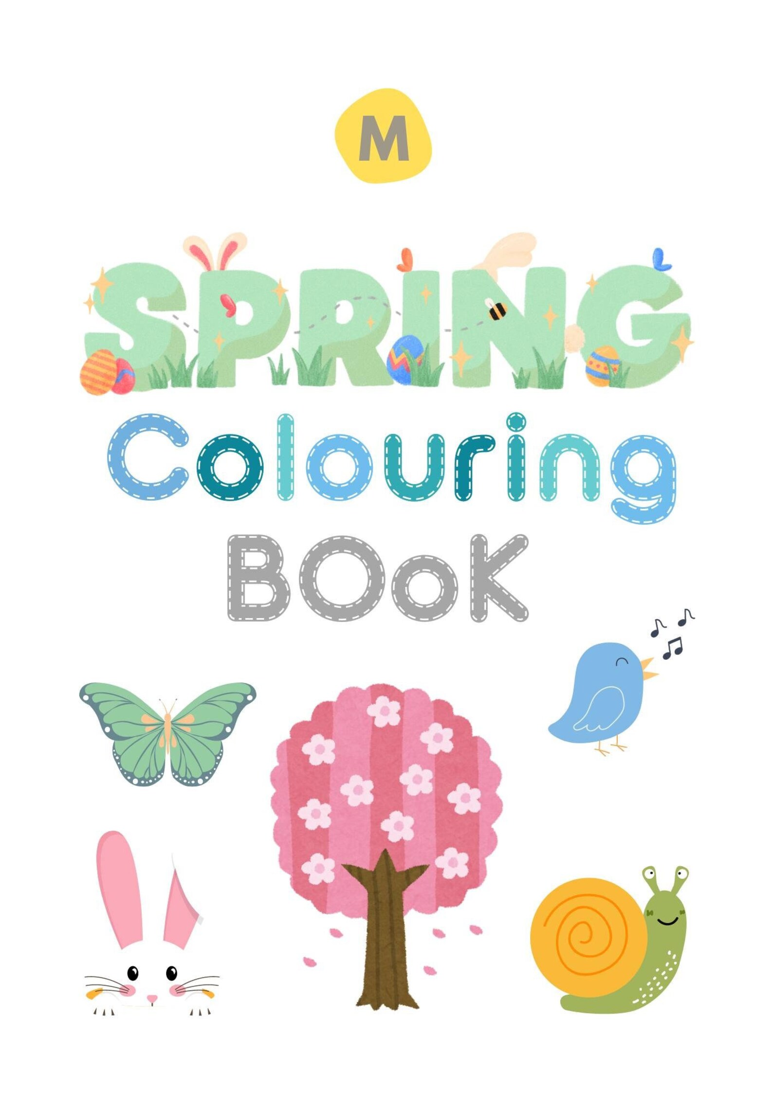 Spring Theme Digital Printable Colouring Book for Children - Etsy