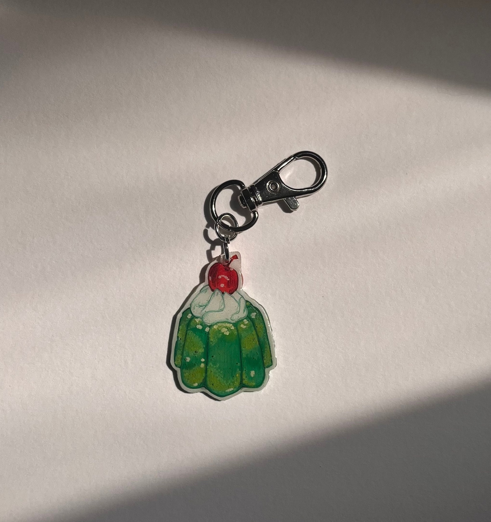 Small Jello Dessert Hand Drawn Keychain. - Etsy