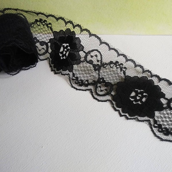 Black Lace Ribbon - Etsy