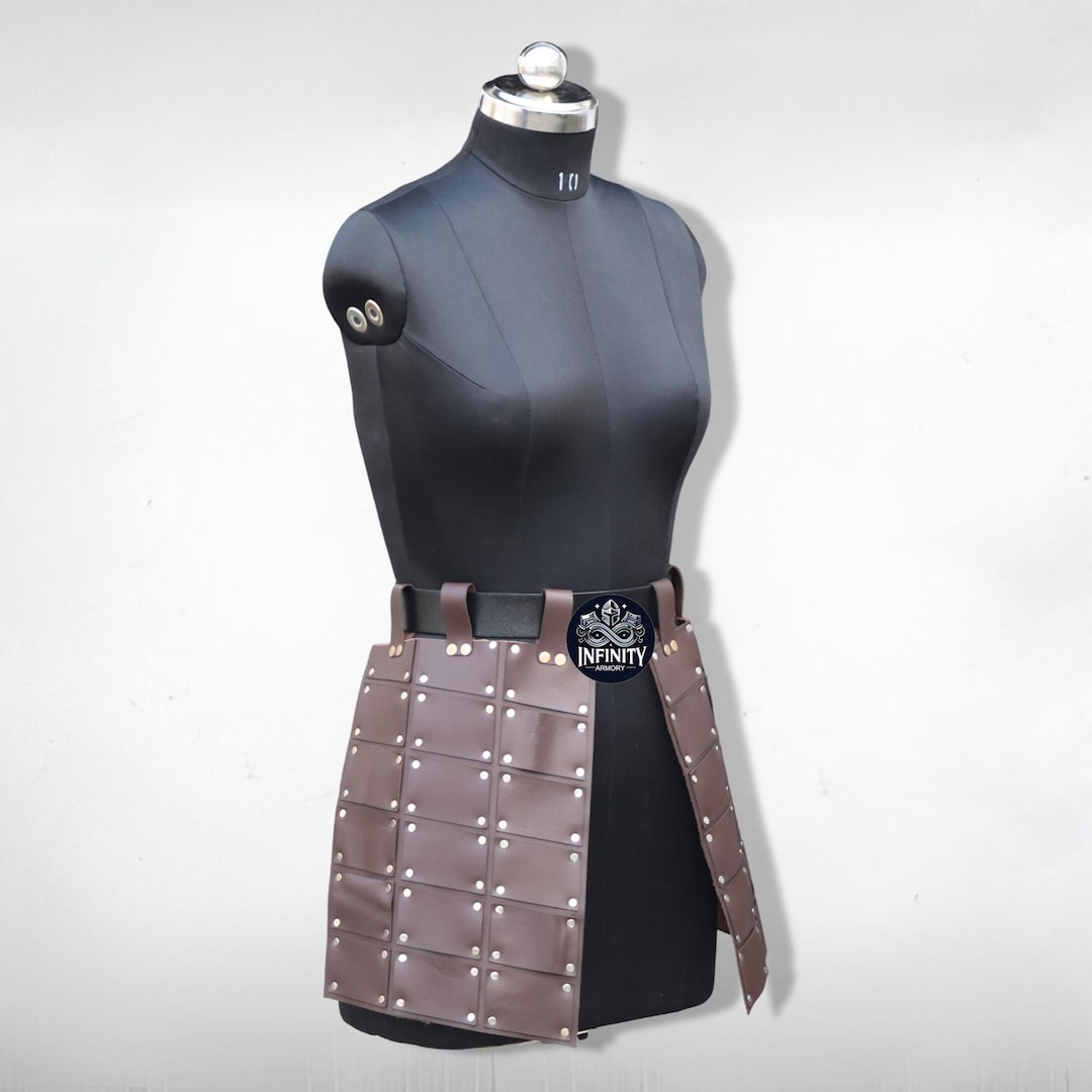 Medieval Leather Thigh Armor, Retro Double Sides Waist Armor With Belt ...