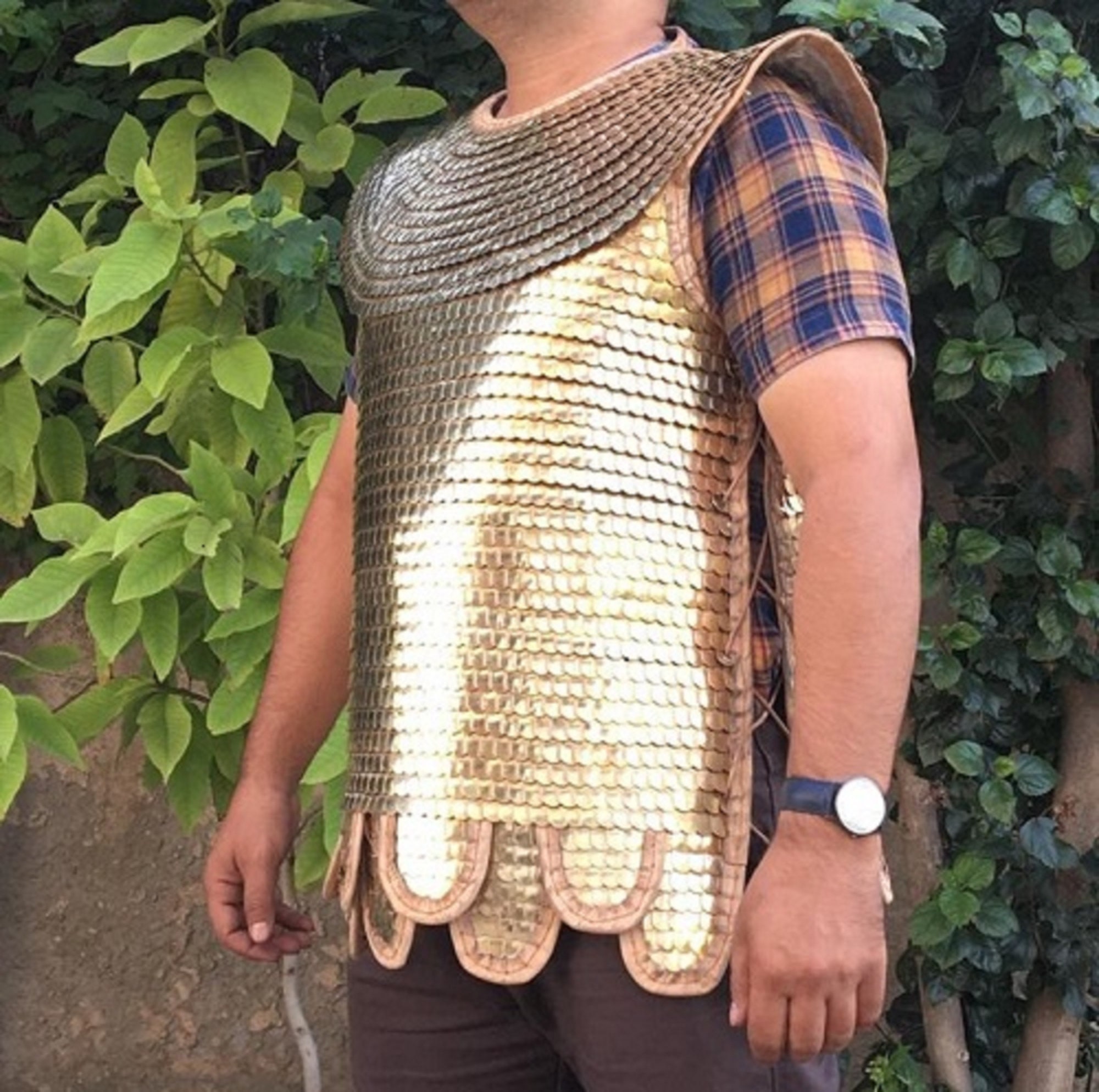 Roman Brass Scale, Lorica Squamata, 15x25 MM Roman Scale Armor Double ...