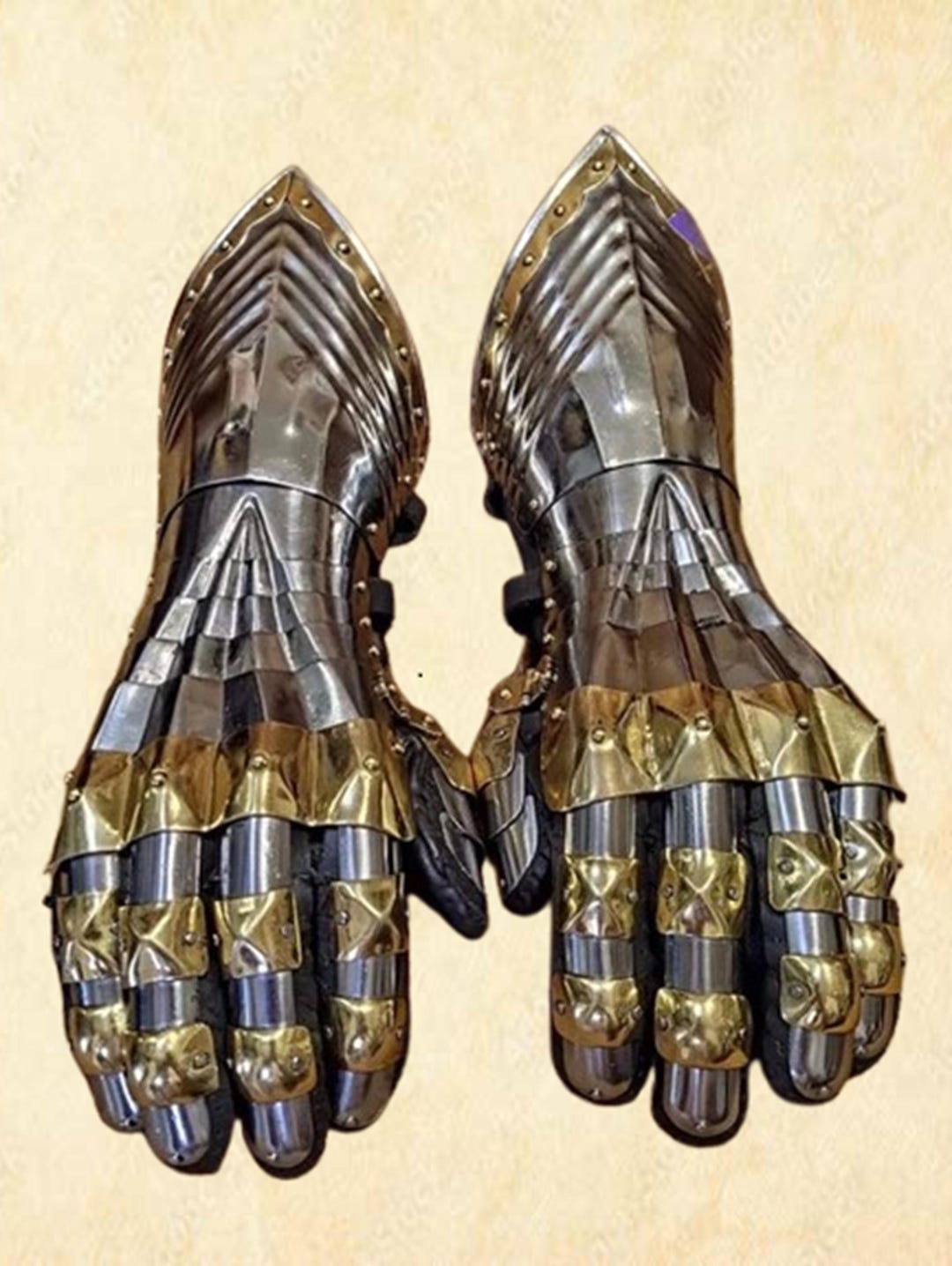 Brass Gothic Gauntlets , Gothic Armored Medieval Polished Knights ...