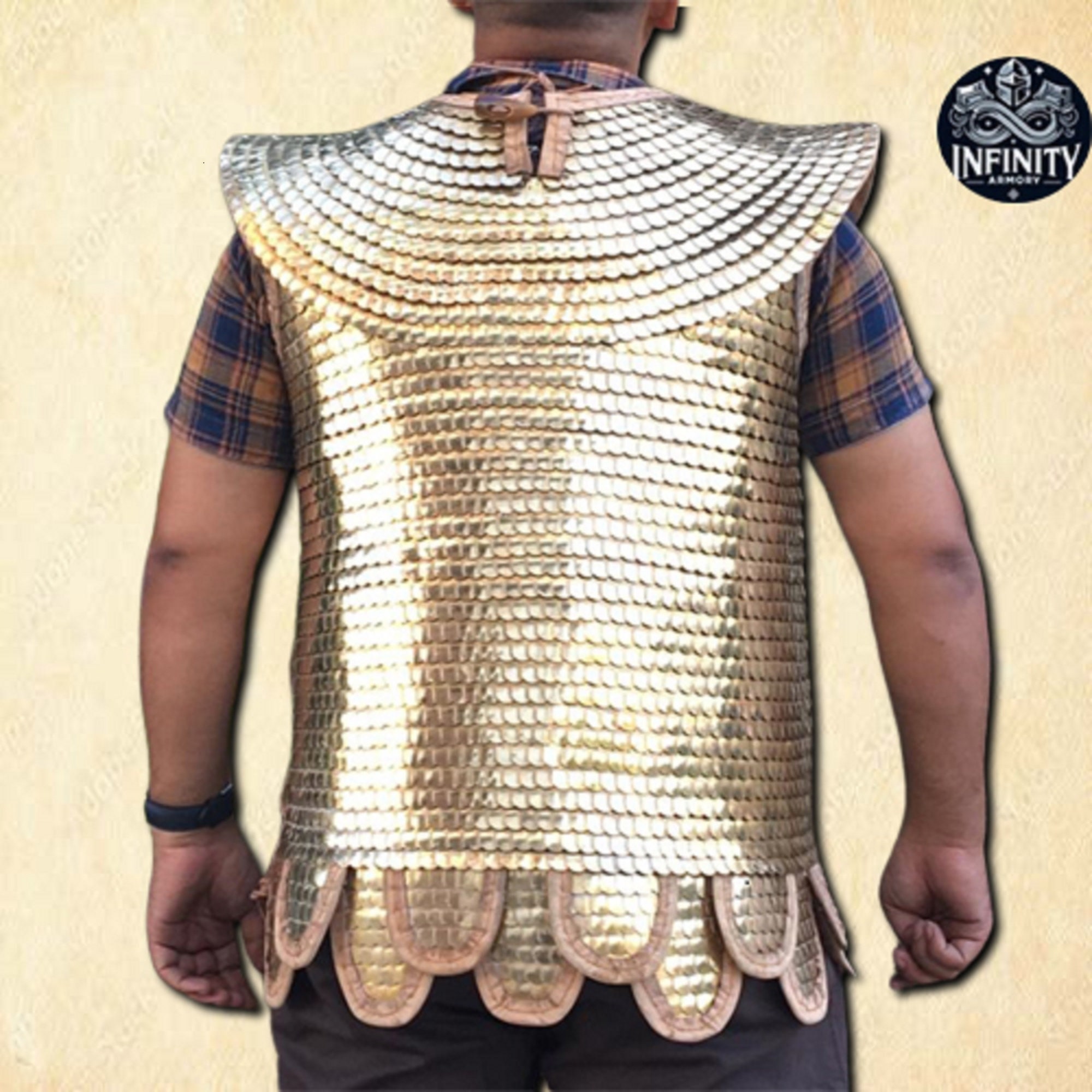 Roman Brass Scale, Lorica Squamata, 15x25 MM Roman Scale Armor Double ...