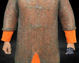 Titanium Chainmail Hauberk 6mm Flat Ring Every Ring Dome Riveted ...