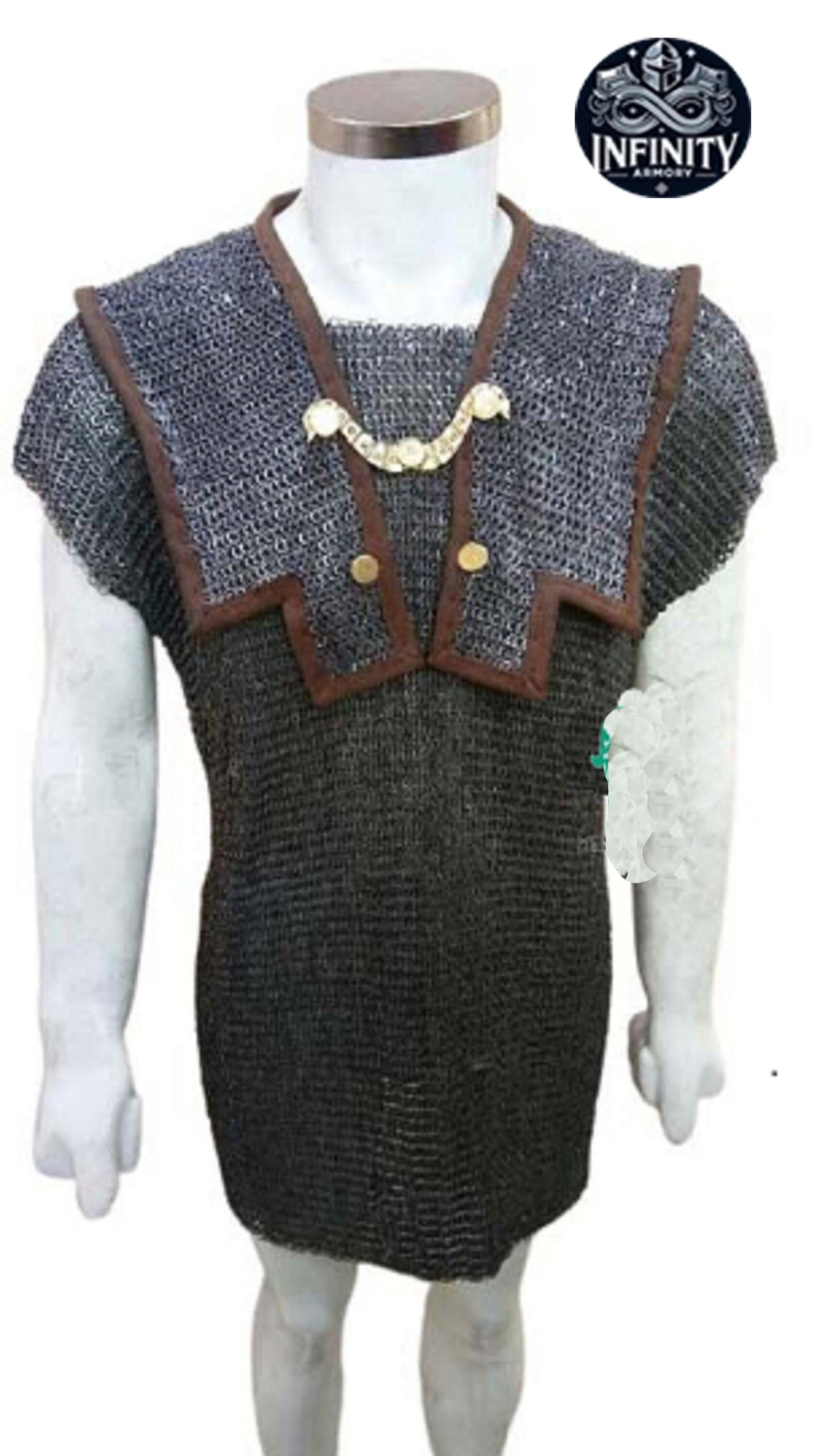 Roman Lorica Hamata , 6 Mm Chain Mail Flat Riveted With Soiled Ring ...