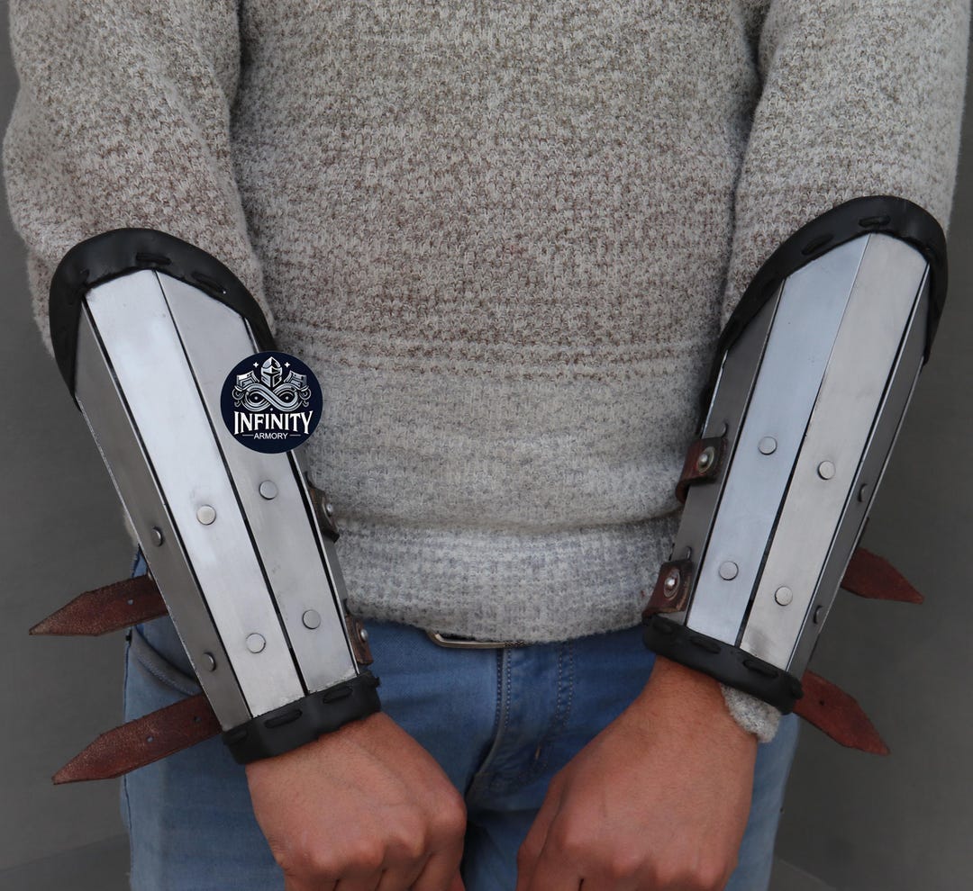 Medieval Splinted Steel Bracers - Etsy