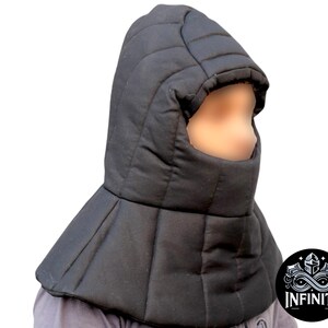 Adult Gambeson Medieval Padded Coif Head Hood - Etsy