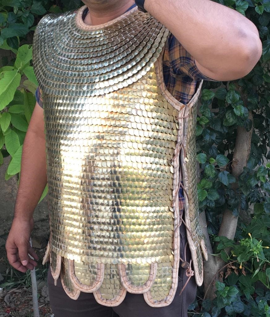 Roman Brass Scale, Lorica Squamata, 15x25 MM Roman Scale Armor Double ...
