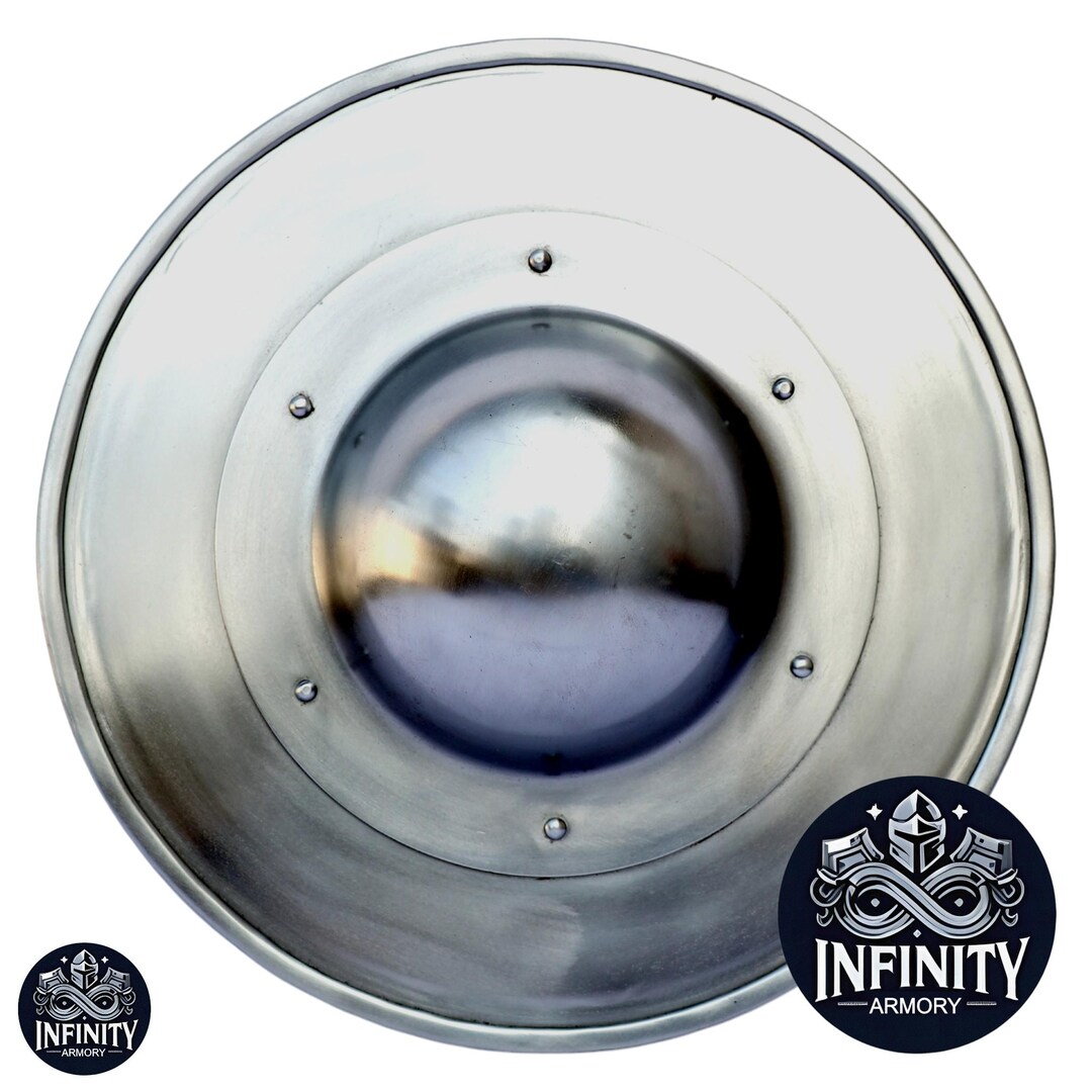 Medieval Mild Steel Buckler Round Shield Armor Knight Viking ...