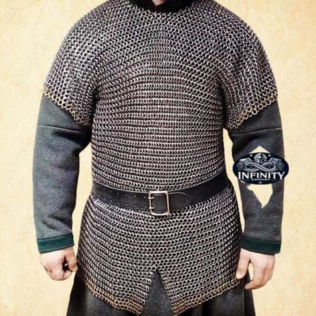 Chain Mail Shirt ,9 Mm Flat Riveted With Flat Washer , Short Sleeves ...