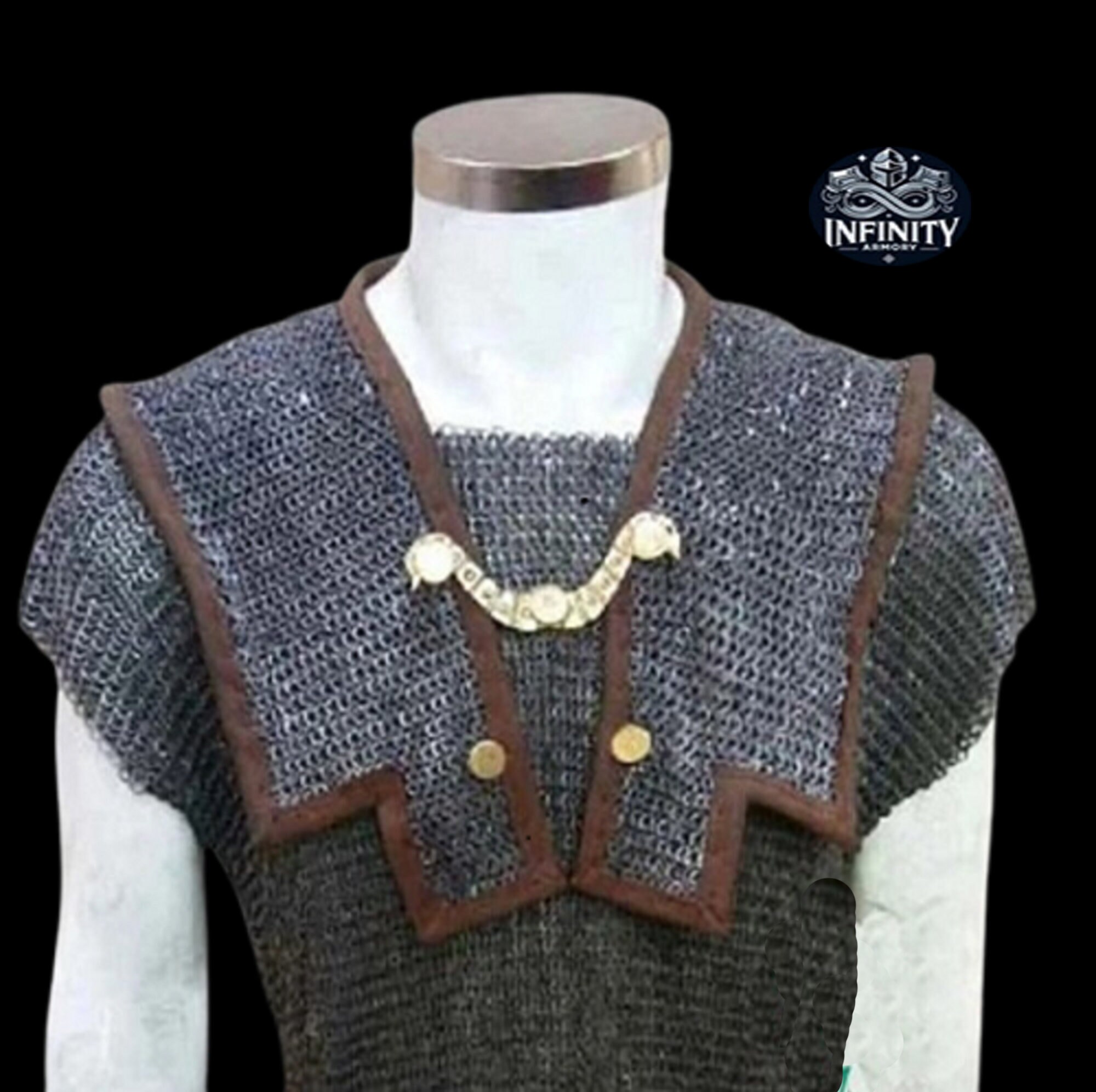 Roman Lorica Hamata , 6 Mm Chain Mail Flat Riveted With Soiled Ring ...