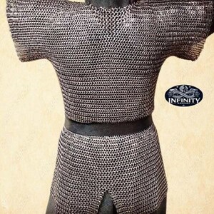 Chain Mail Shirt ,9 Mm Flat Riveted With Flat Washer , Short Sleeves ...