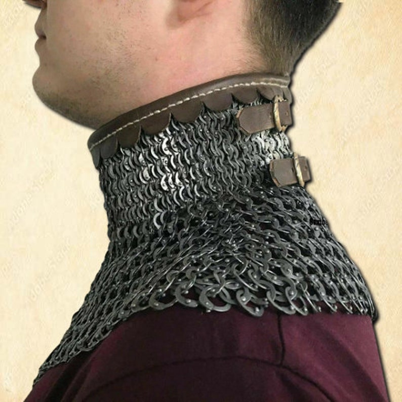 Chainmail Collar , 6 Mm Flat Rivets and Warsar , Bishop Mantle Riveted ...