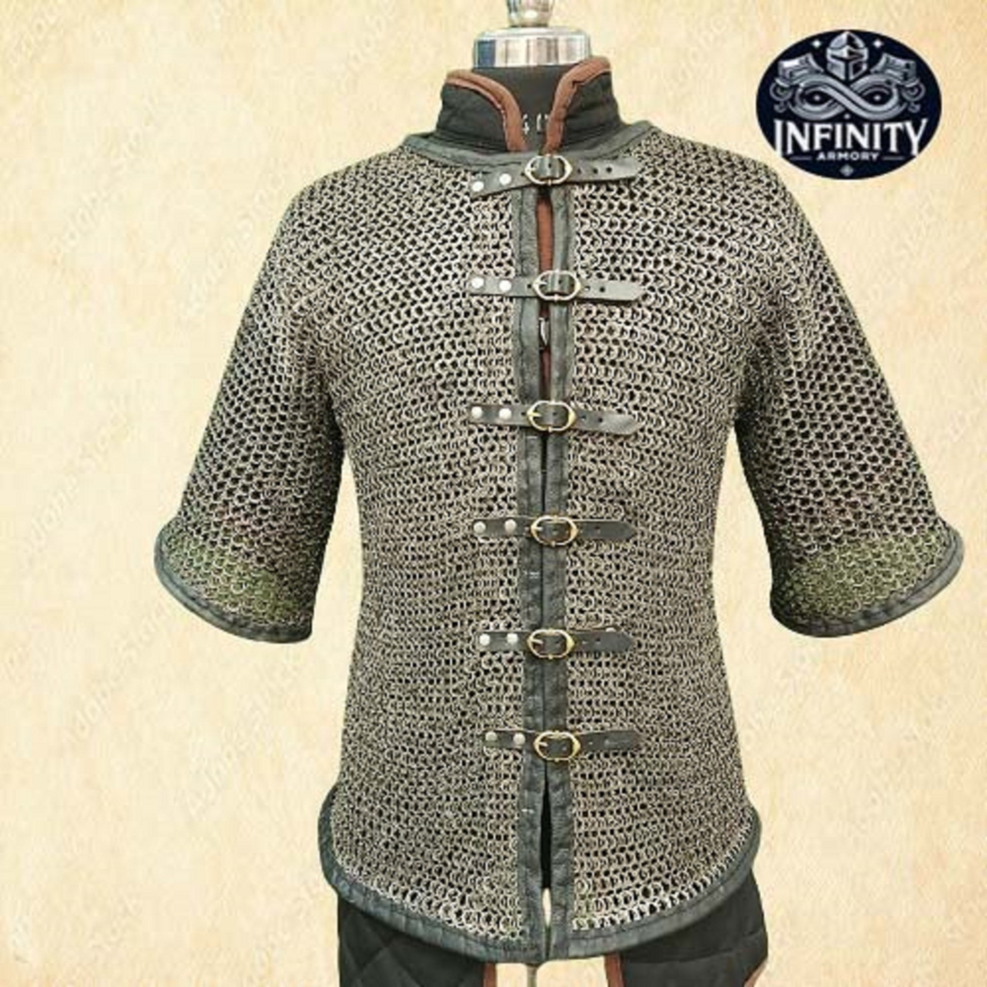 Titanium Chainmail Shirt , Short Sleeve Hauberk , 9 Mm Titanium ...