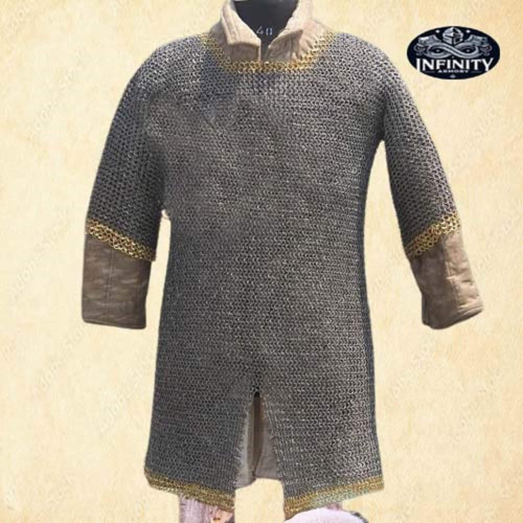 Chainmail Shirt Haubergeon Chainmail Armor Medieval Chainmail Shirt 8 ...