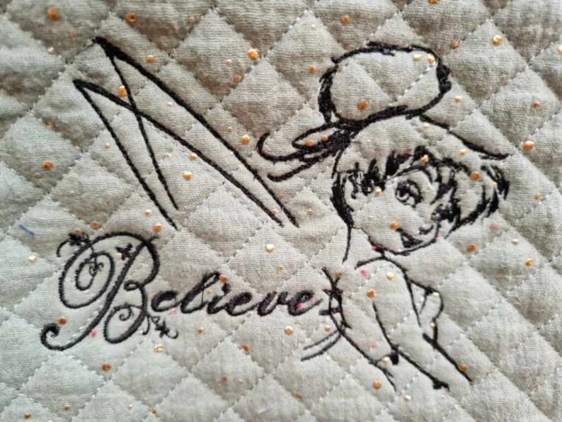 Tinkerbell Fairy Embroidery Design File Peter Pan Embroidery Design ...