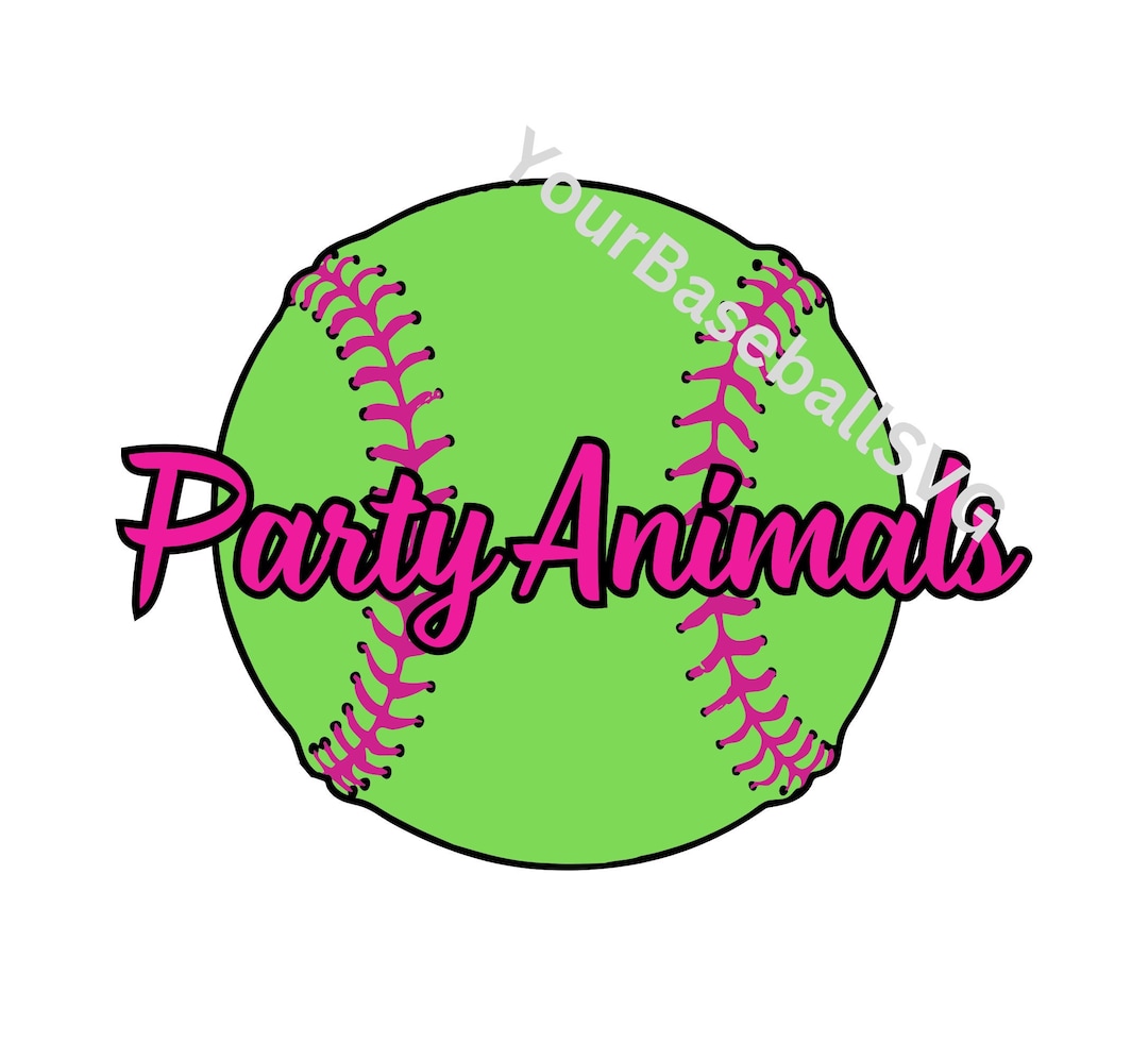 Savannah Party Animals PNG SVG DTF for Vinyl Bananaball Baseball Logo ...