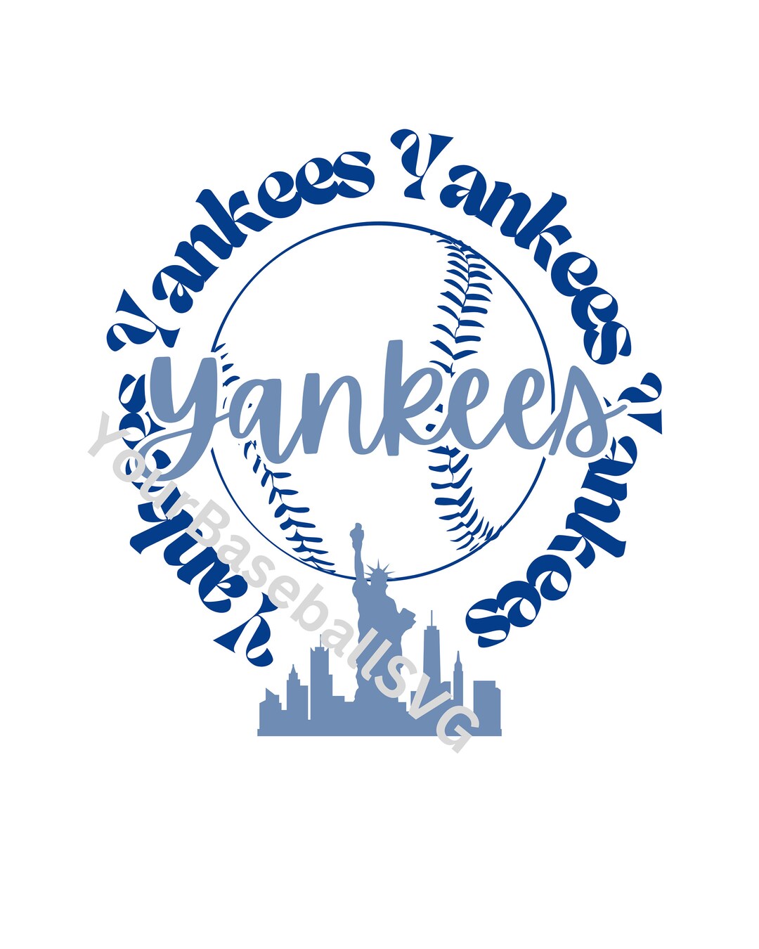 Yankees SVG PNG Baseball Fan Yankees Mama, Yankees Cheer, Digital File ...
