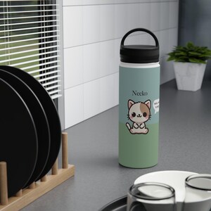 Neeko the Kitty Cat - Kawaii Designs - Steel Water Bottle Tumbler ...