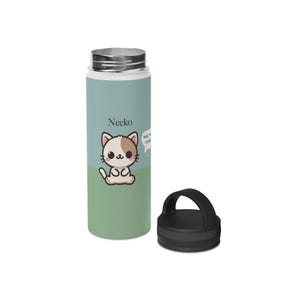 Neeko the Kitty Cat - Kawaii Designs - Steel Water Bottle Tumbler ...