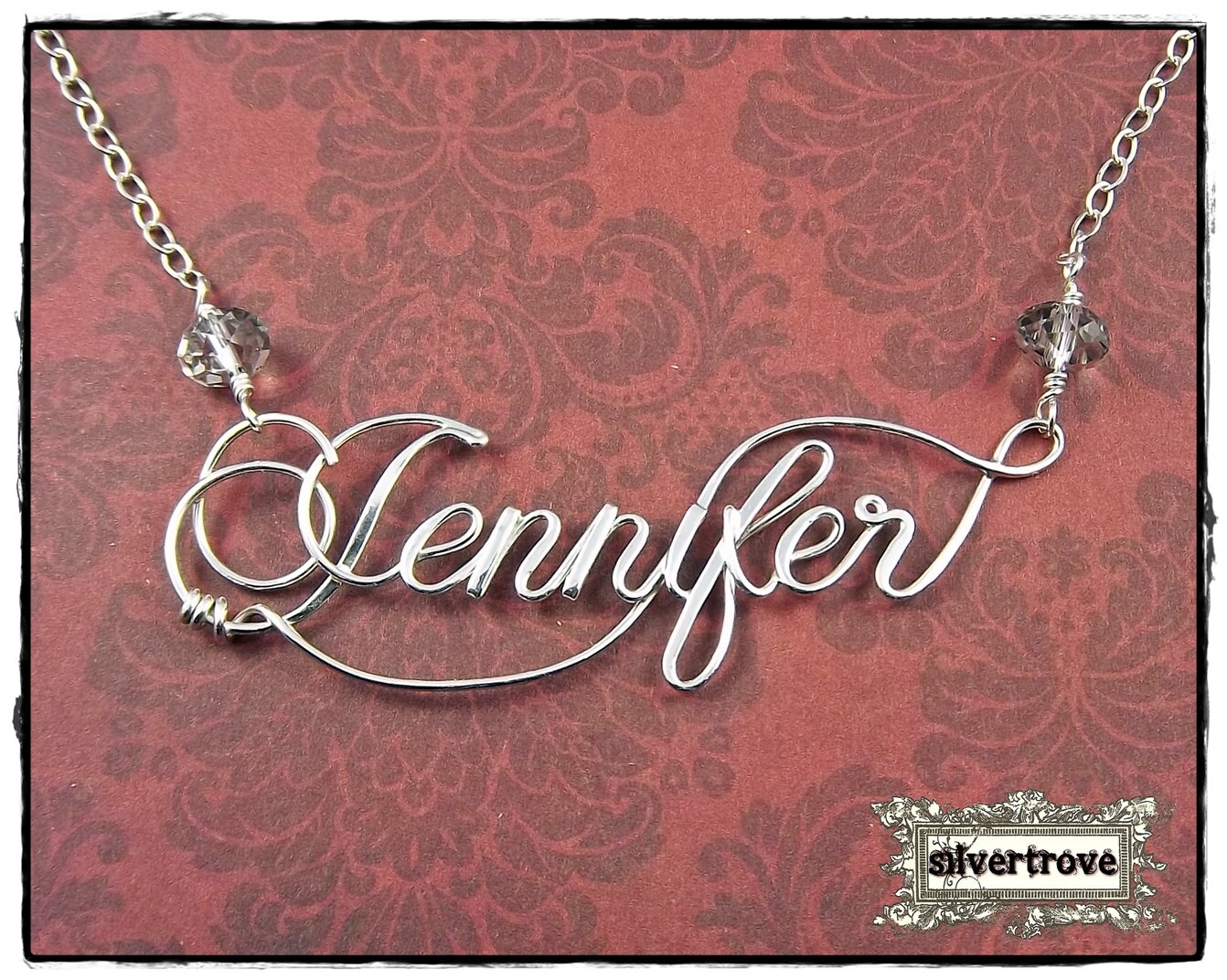 large-name-necklace-sterling-silver-name-necklace-wire-name-etsy