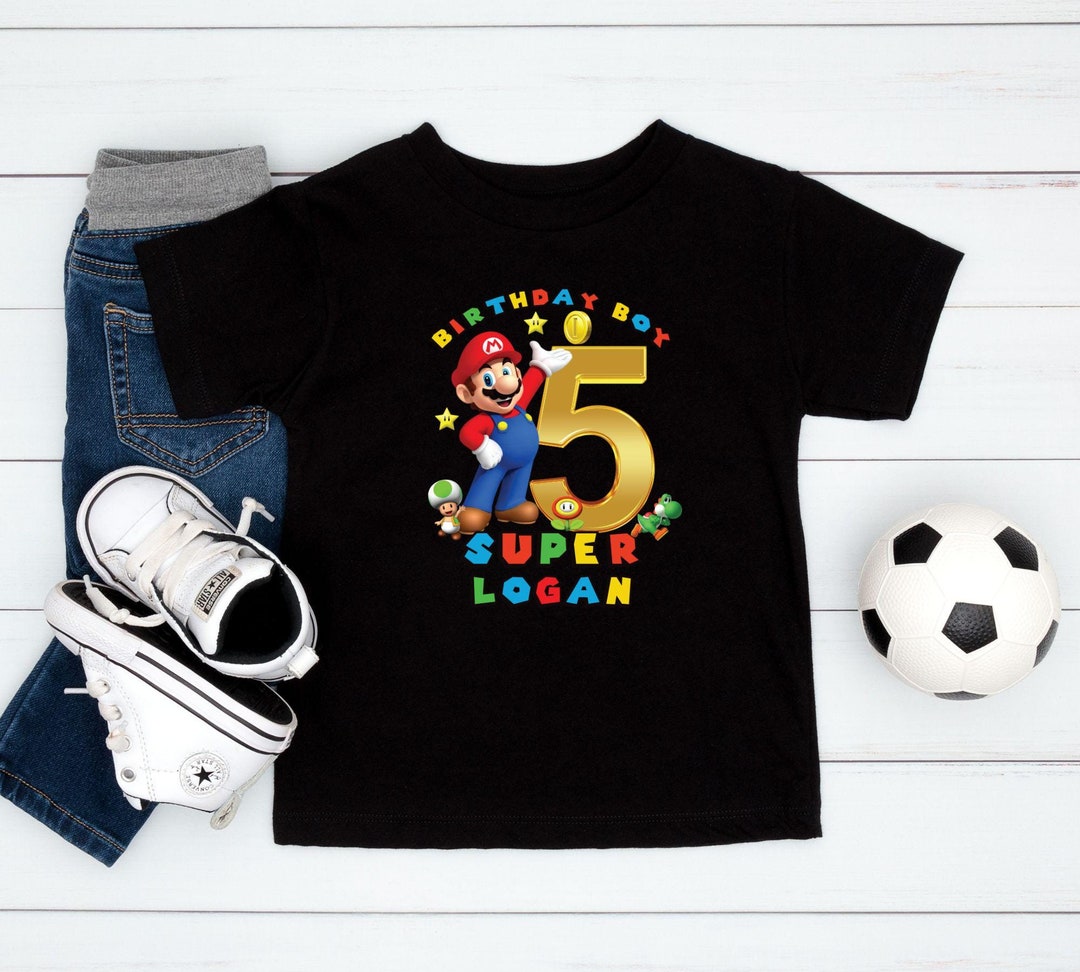 Custom Mario Birthday Shirt | Personalized Super Mario Family Tee ...