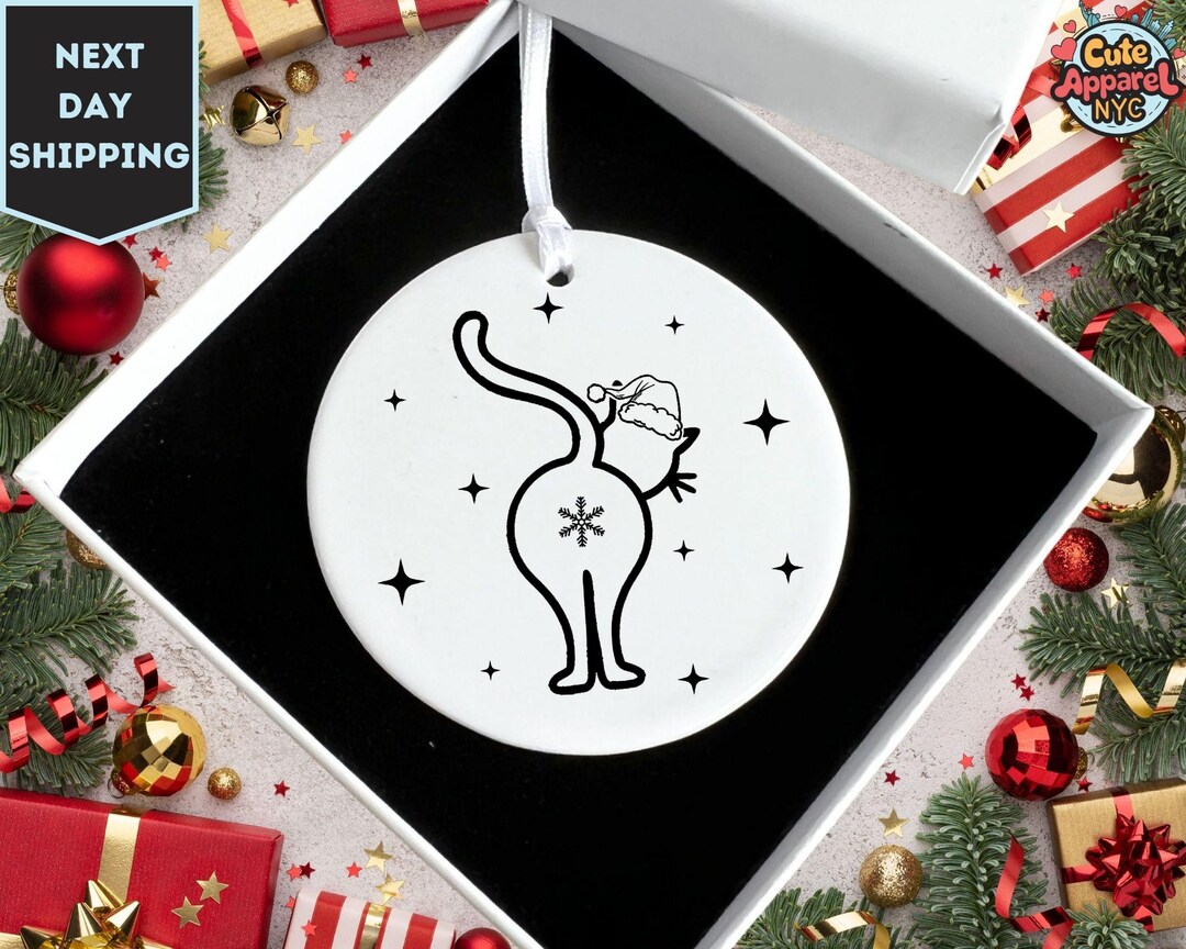 Cat Butt Ornament, Cat Lover Gift, Cat Ornament, Christmas Ornament ...